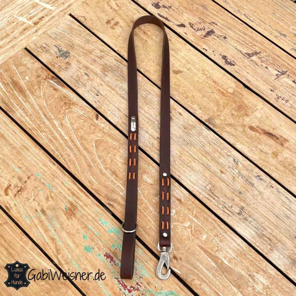 Hundehalsband mit Klickverschluss, Leder 25 mm breit