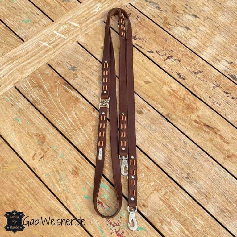 Hundehalsband mit Klickverschluss, Leder 25 mm breit