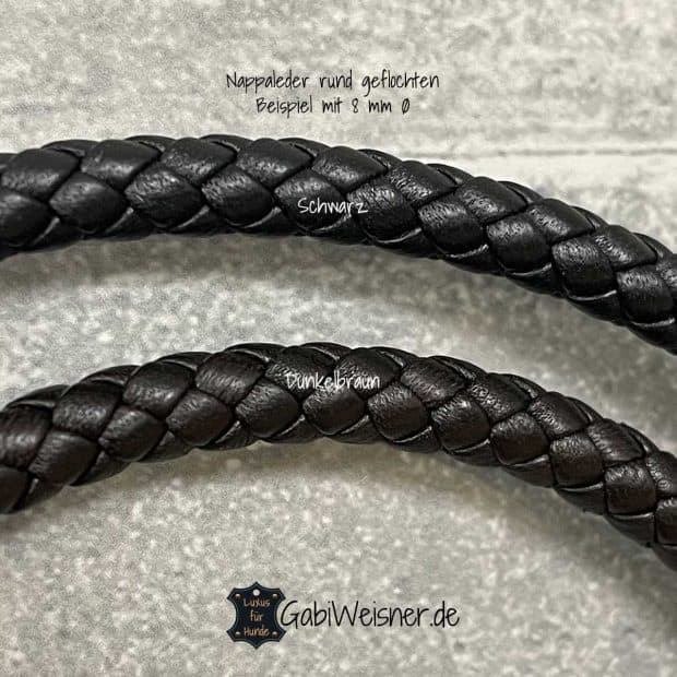 Herren Lederkette aus Nappaleder 6 mm rund geflochten